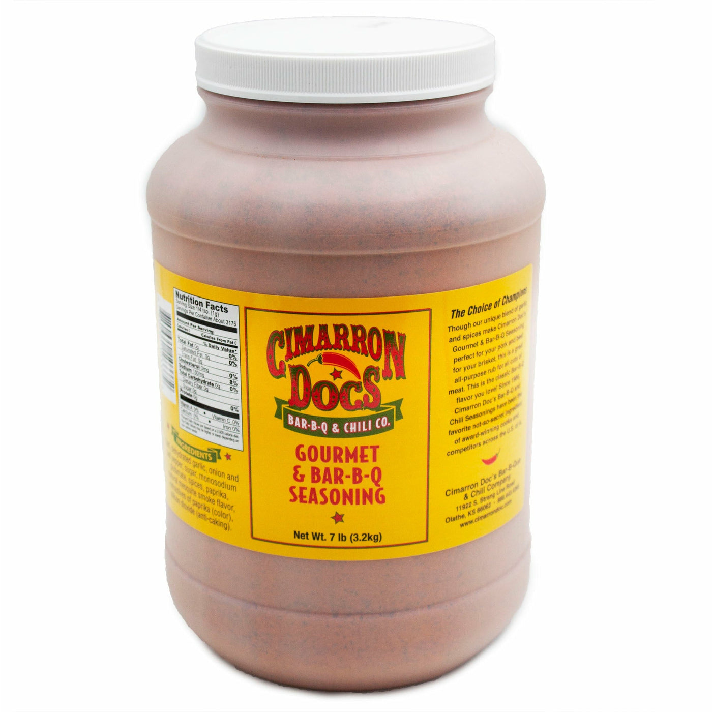 Cimarron Doc's Gourmet & Bar-B-Q Seasoning 7 lbs. — The Kansas City BBQ ...